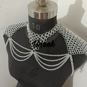 Chainmail Shoulder Collar Jewelry With Small Chain Layers Aluminum Jump ...