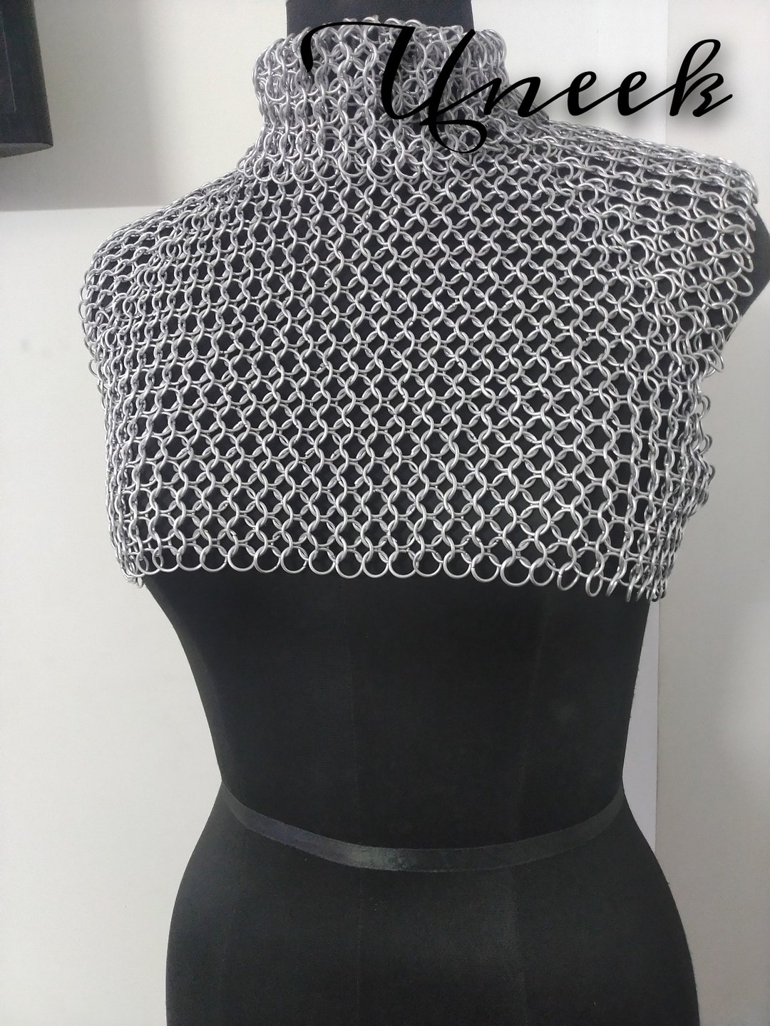 Chainmaille Turtleneck Crop Top/bra Metal Aluminium Chainmail Jump Ring ...