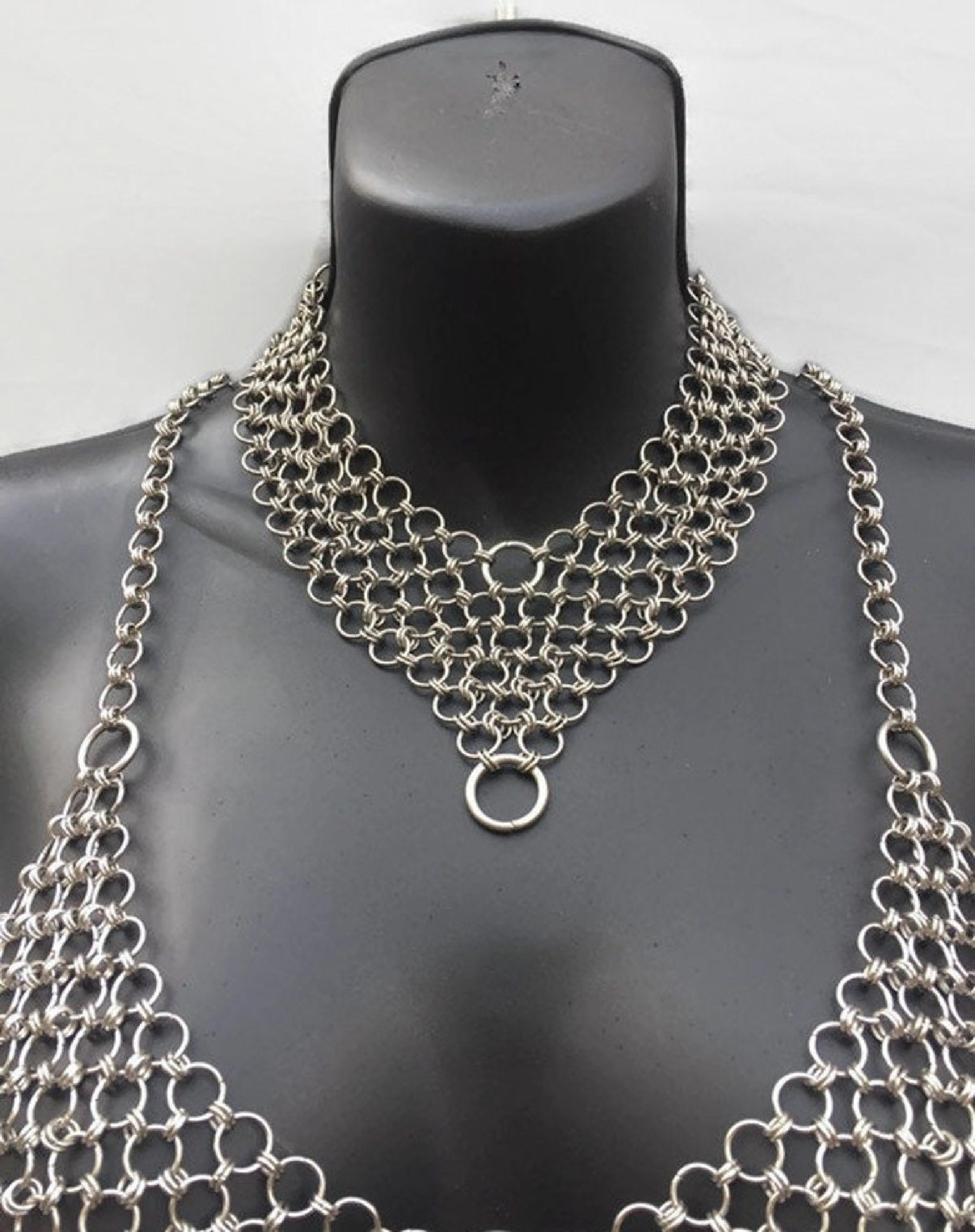 Anodized Aluminum Chainmail Halter Bra, Cosplay LARP Necklace - Etsy
