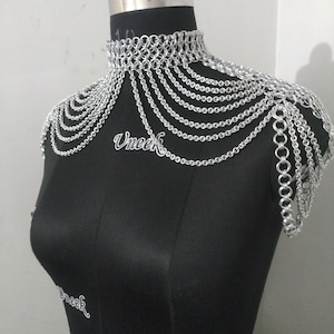 Chainmail Shoulder Collar Jewelry With Small Chain Layers Aluminum Jump ...
