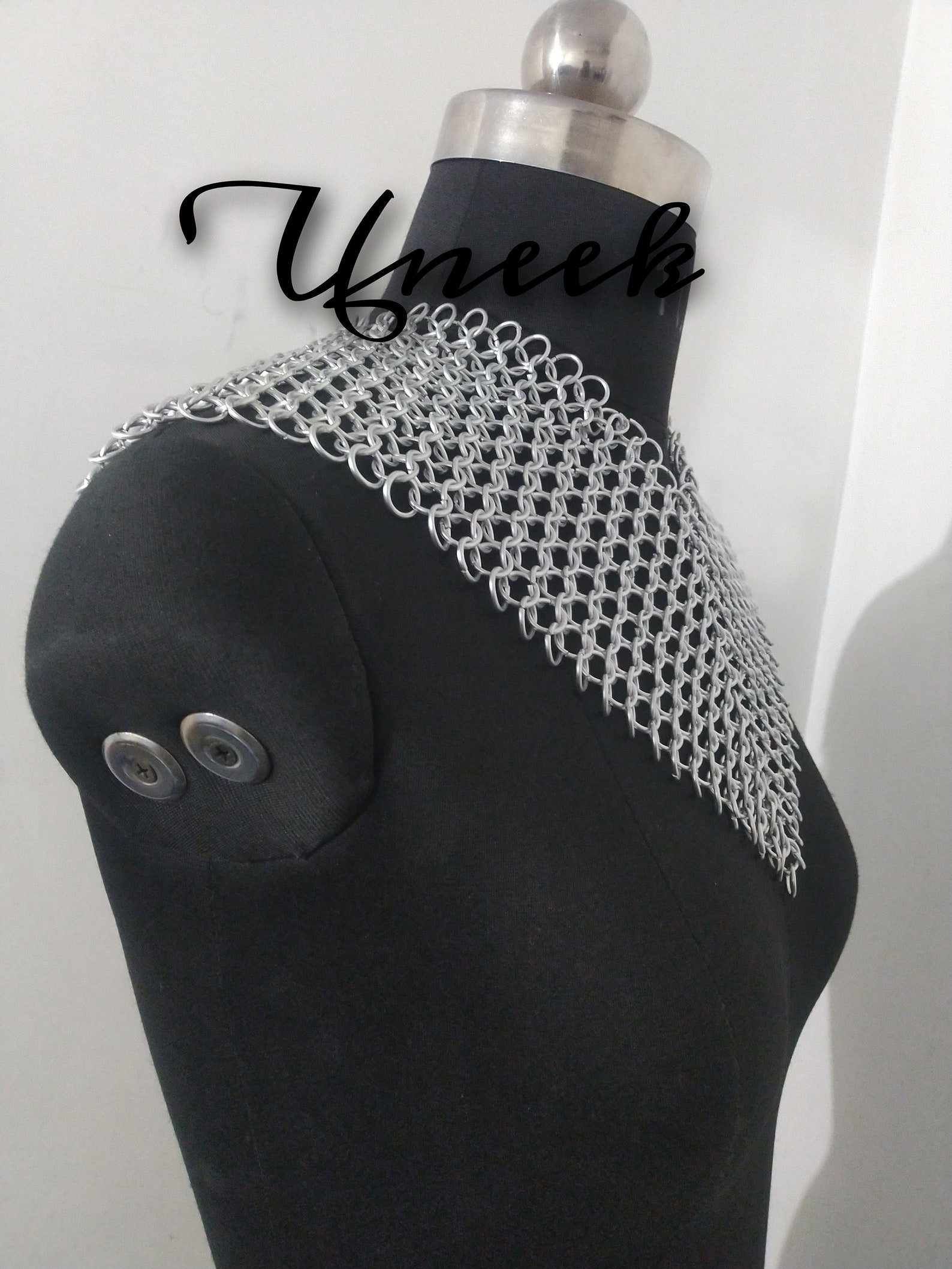 Chainmaille Collar Metal Aluminium Chainmail Jump Ring - Etsy