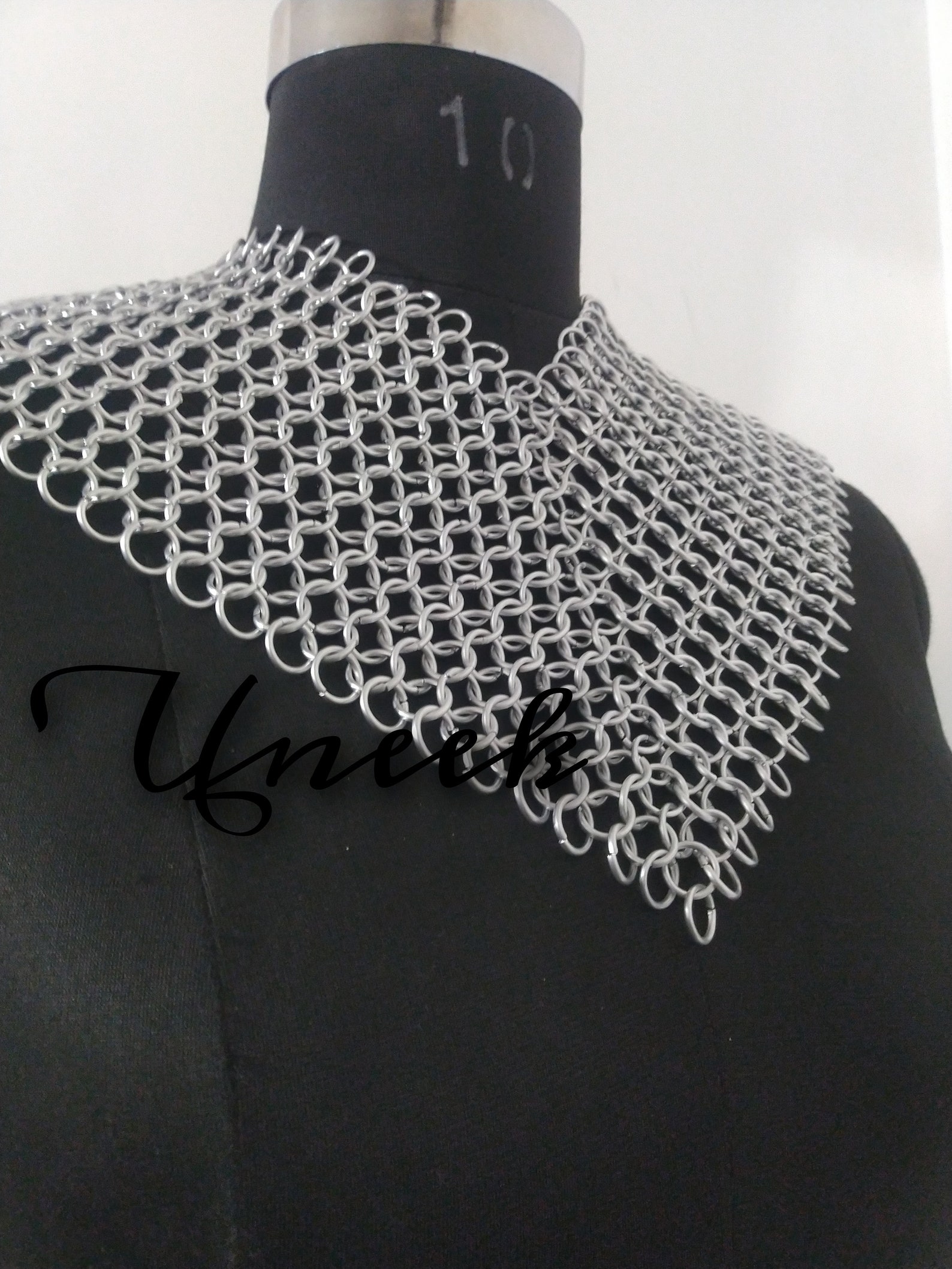 Chainmaille Collar Metal Aluminium Chainmail Jump Ring - Etsy