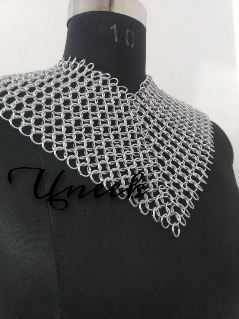 Chainmaille Collar Metal Aluminium Chainmail Jump Ring - Etsy