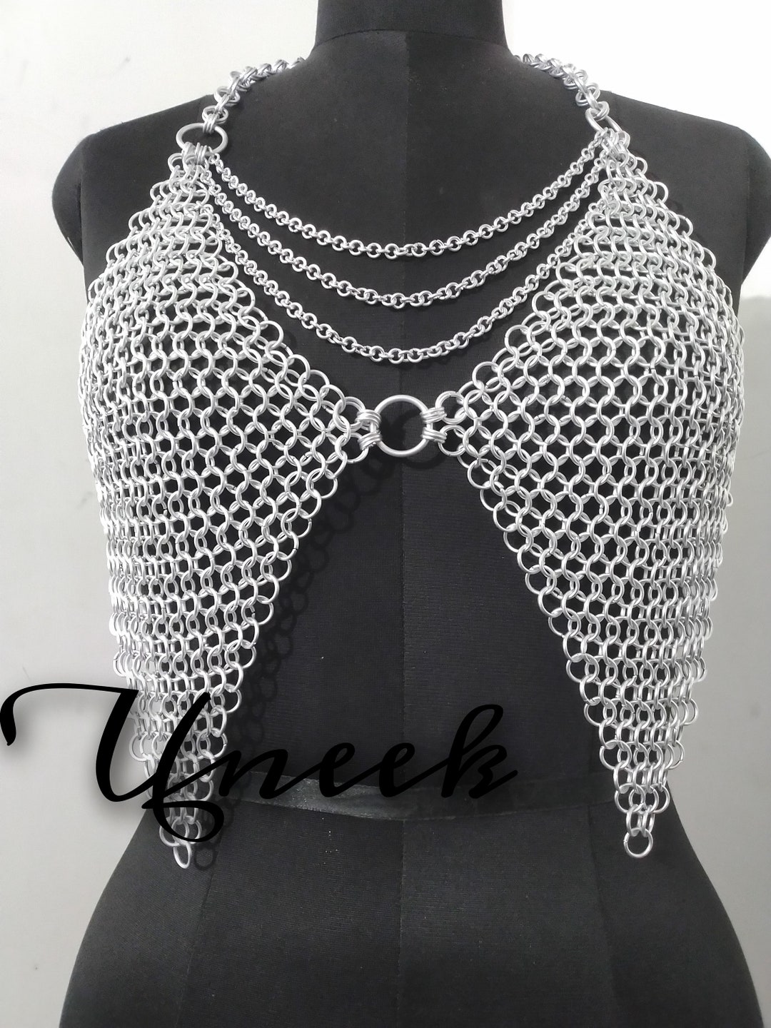 Aluminum Chainmail Halter Top, Viking Bra, SCA LARP Costume - Etsy