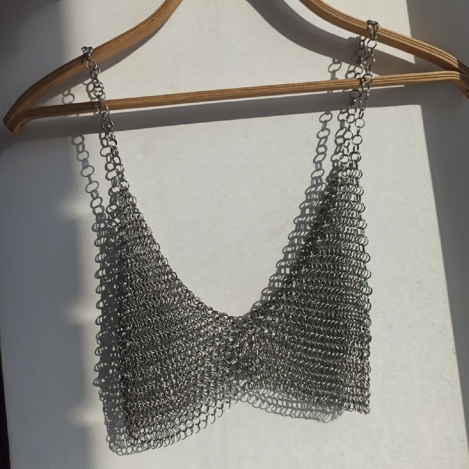 Chainmail Halter Neck Aluminum Metal Top Chainmail Bra Butted - Etsy