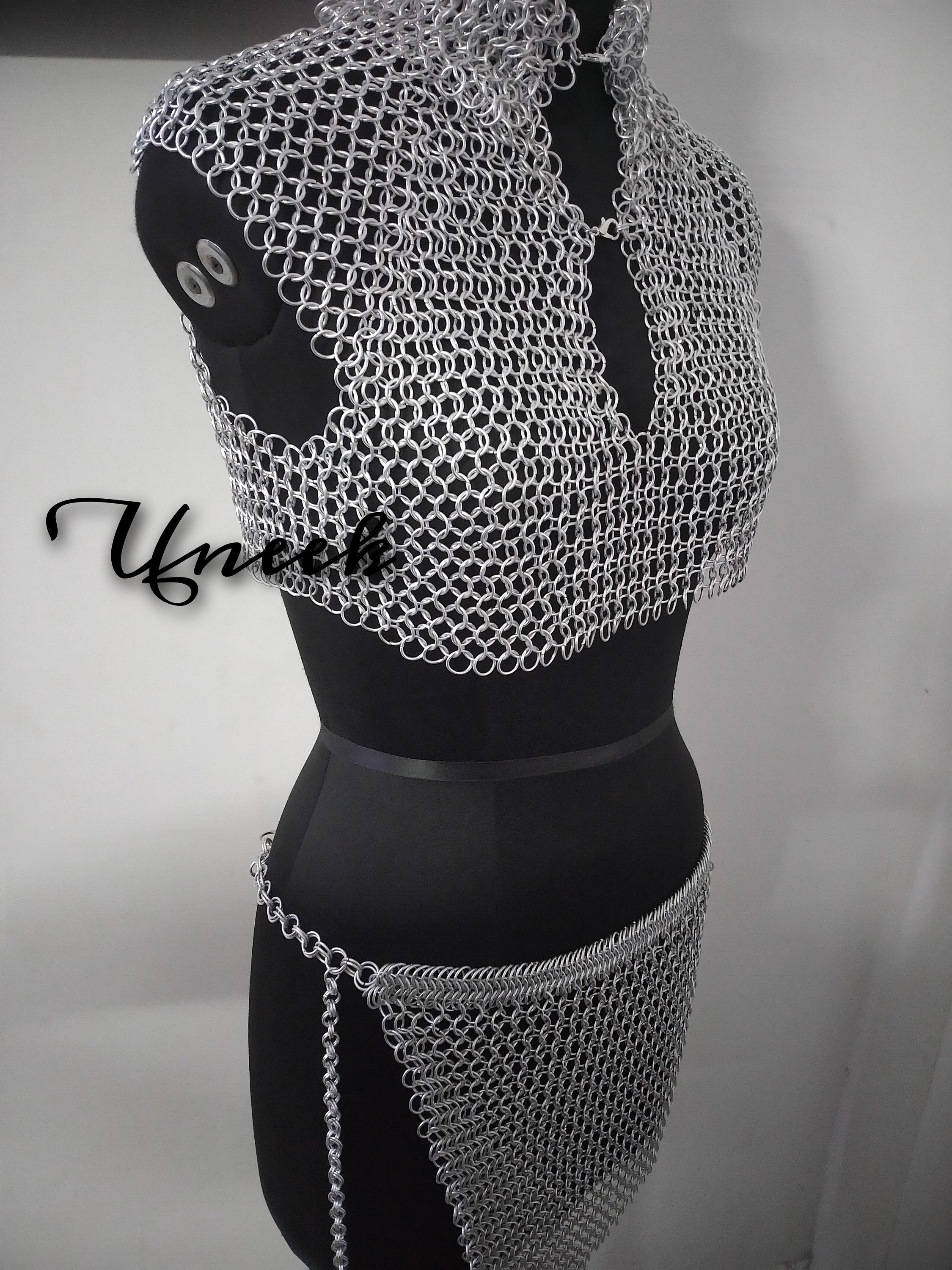Medieval Chainmail Handmade Jump Ring Skirt and Turtleneck Top - Etsy