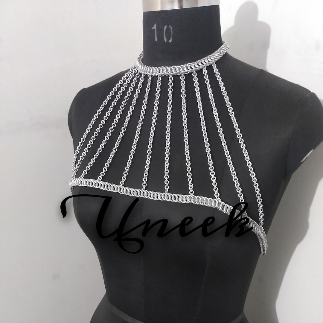 Anodized Aluminum Chainmail Neck Piece - Renaissance Cosplay Costume - Etsy