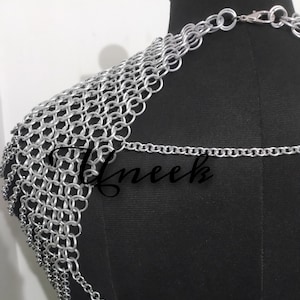 Chainmail Collar With Small Shoulder Chain Layers Metal Aluminium ...