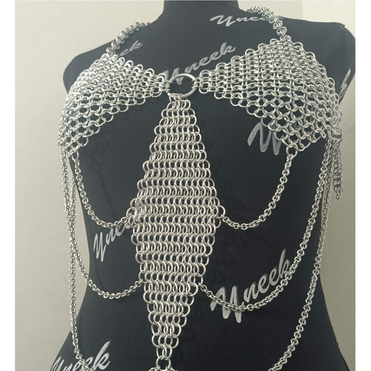 Anodized Aluminum Chainmail Bra & Skirt Set, Rave Festival Outfit - Etsy