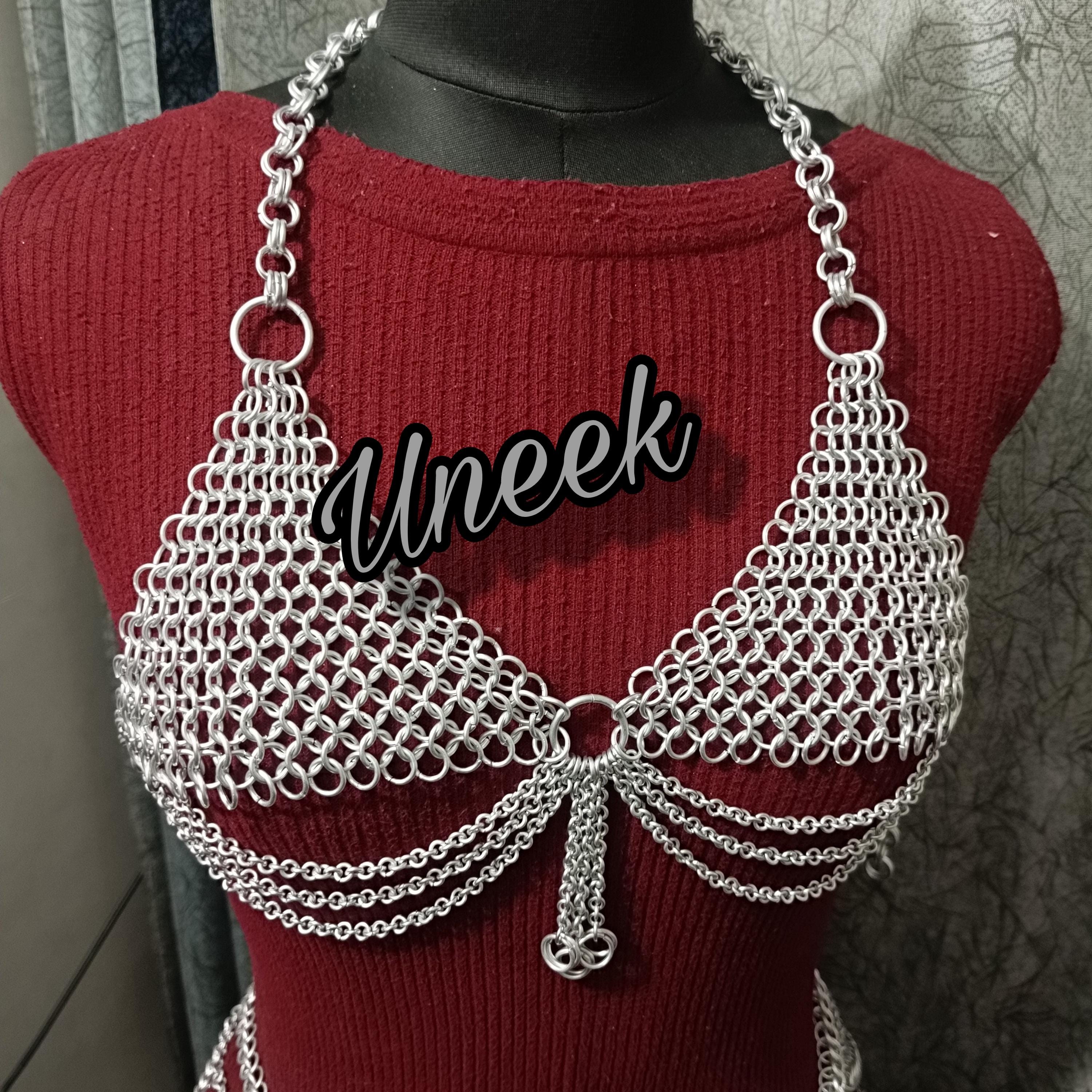 Anodized Aluminum Chainmail Bra and Skirt, Cosplay Costume - Etsy
