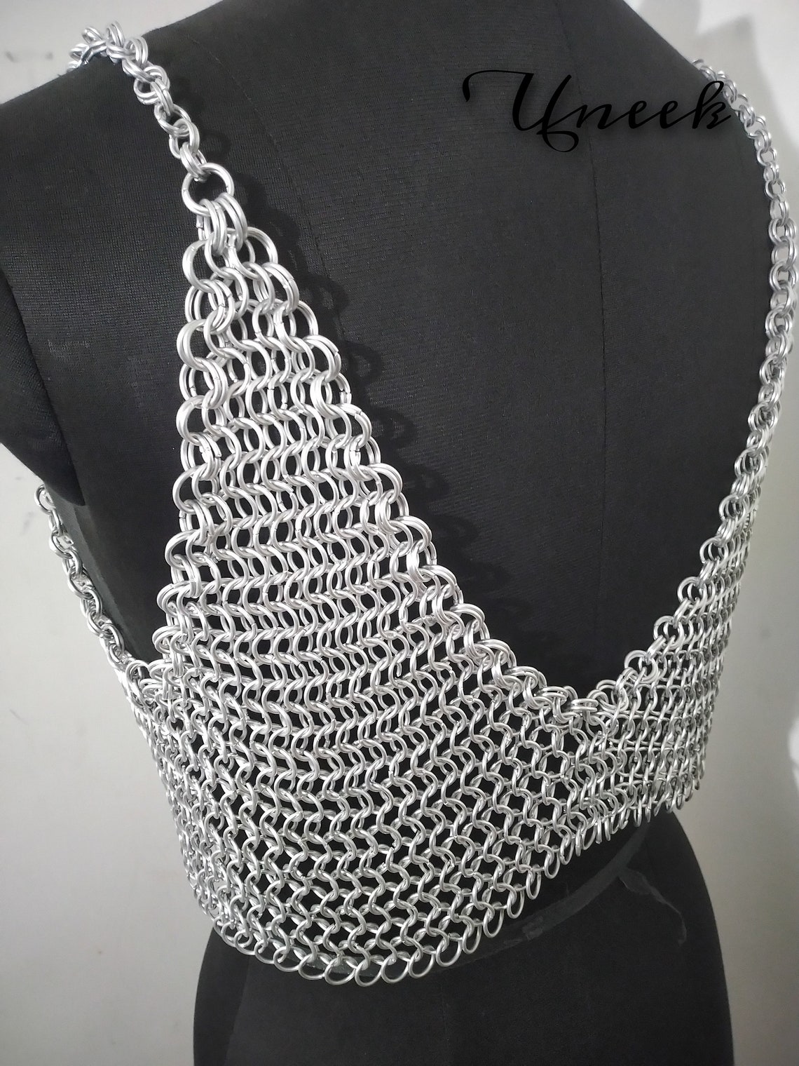 Chainmail Halter Neck Aluminum Metal Top Chainmail Bra Butted - Etsy
