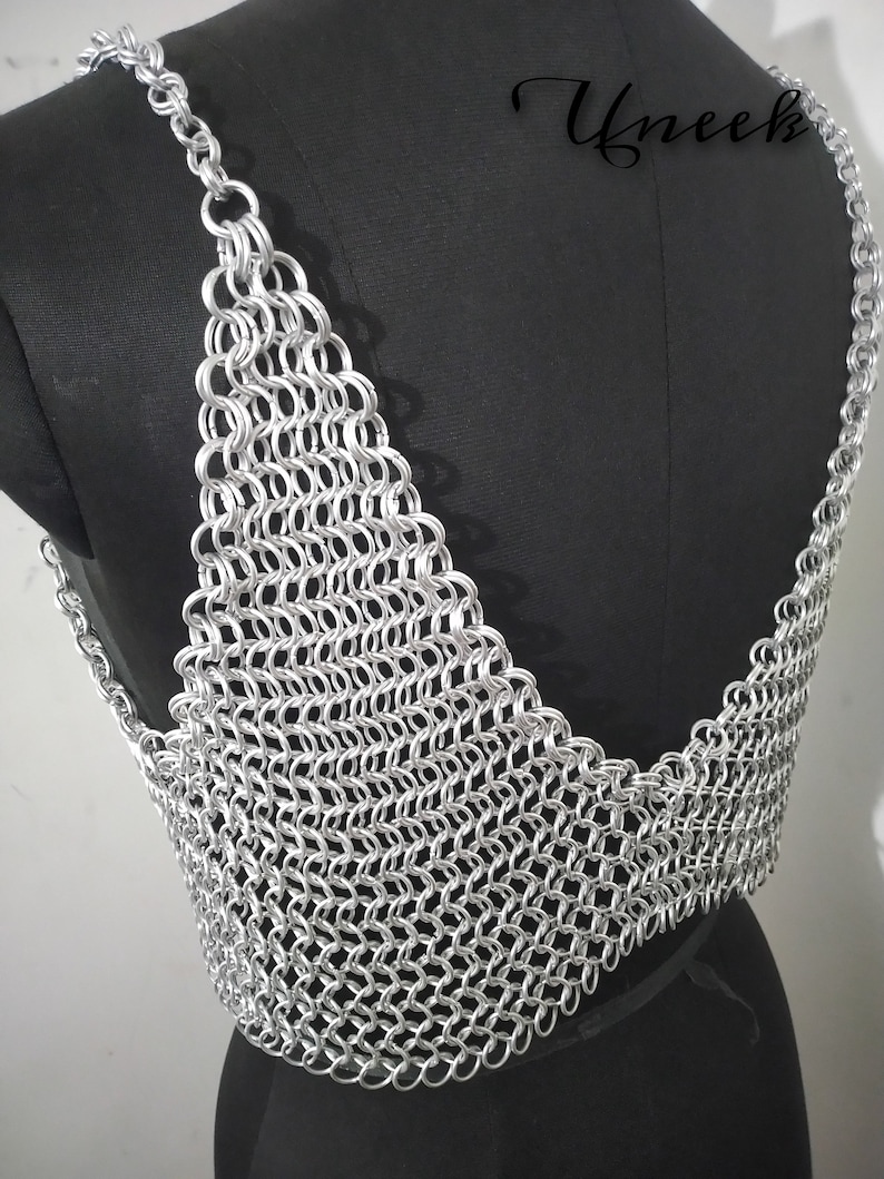 Chainmail Halter Neck Aluminum Metal Top Chainmail Bra Butted - Etsy
