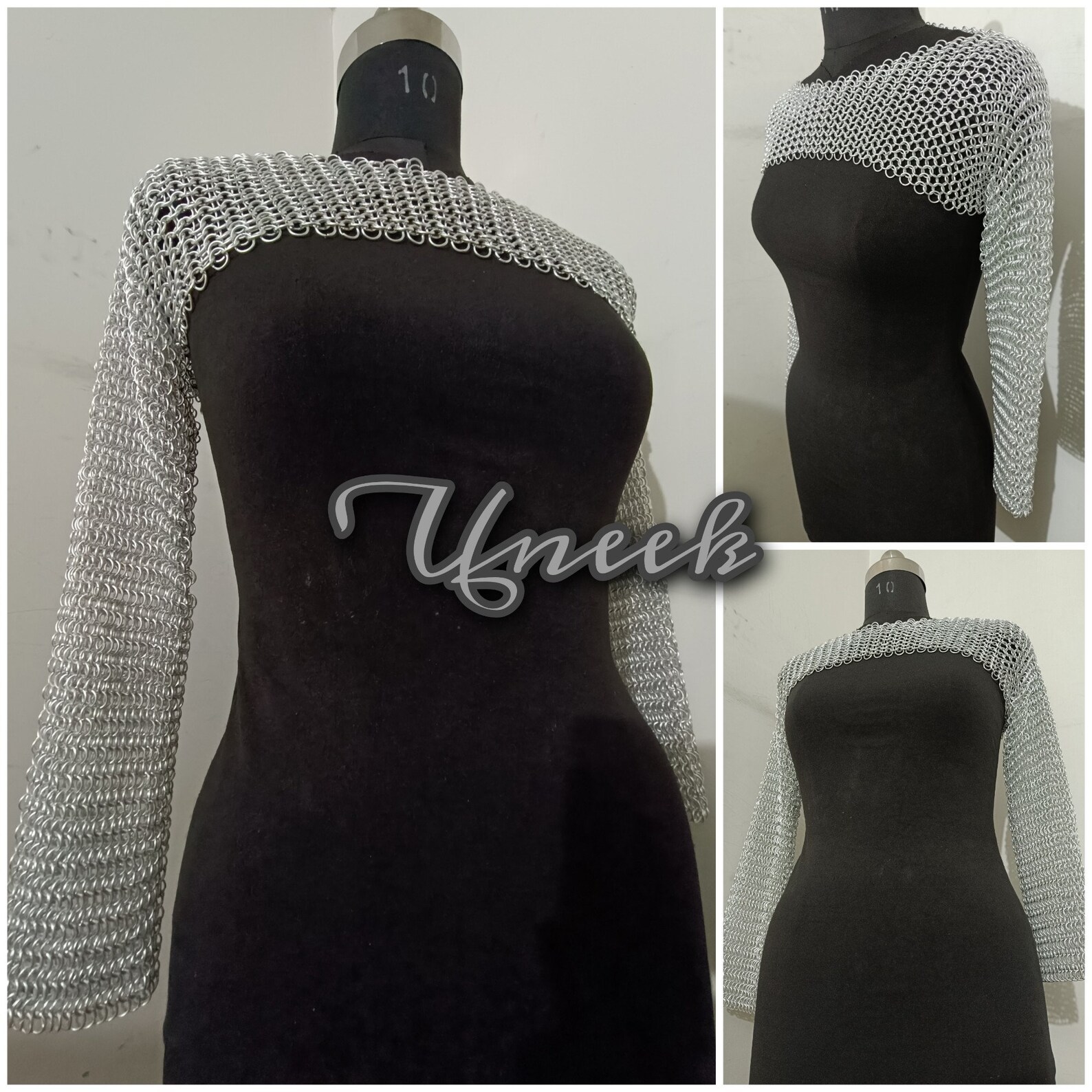 Aluminum Chainmail Shrug, Full Sleeves, Medieval Armour, Ren Faire ...