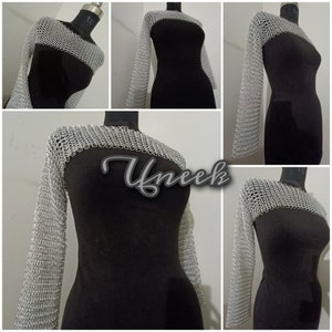 Aluminum Chainmail Shrug, Full Sleeves, Medieval Armour, Ren Faire ...