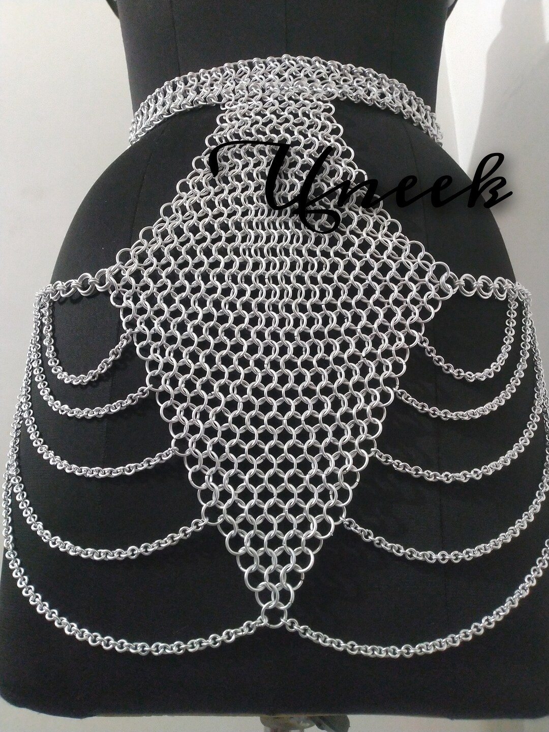 Chainmail Swim Skirt Chainmaille Ornamental Waist Belt/skirt - Etsy