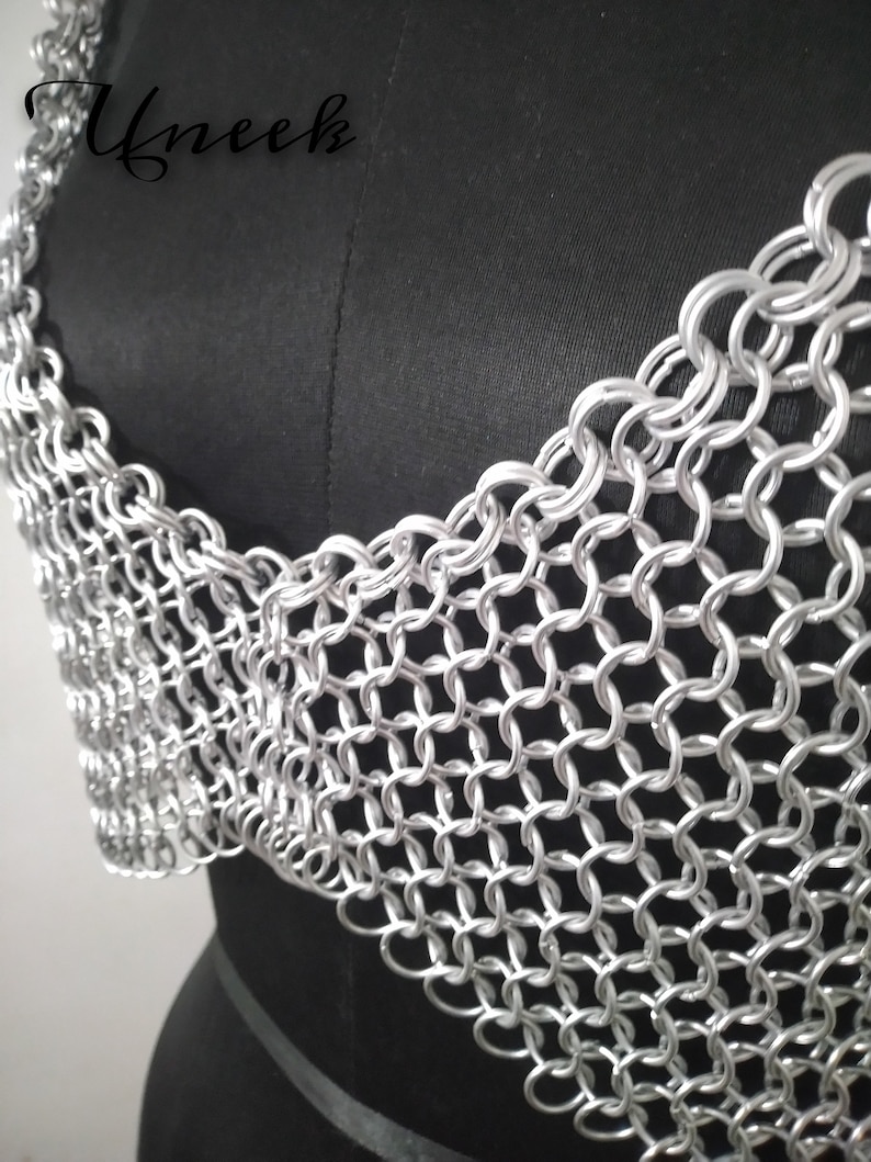 Chainmail Halter Neck Aluminum Metal Top Chainmail Bra Butted - Etsy