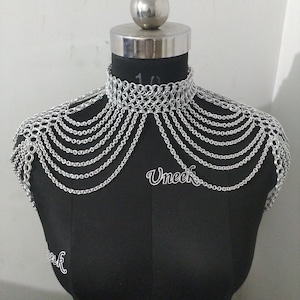 Chainmail Shoulder Collar Jewelry With Small Chain Layers Aluminum Jump ...
