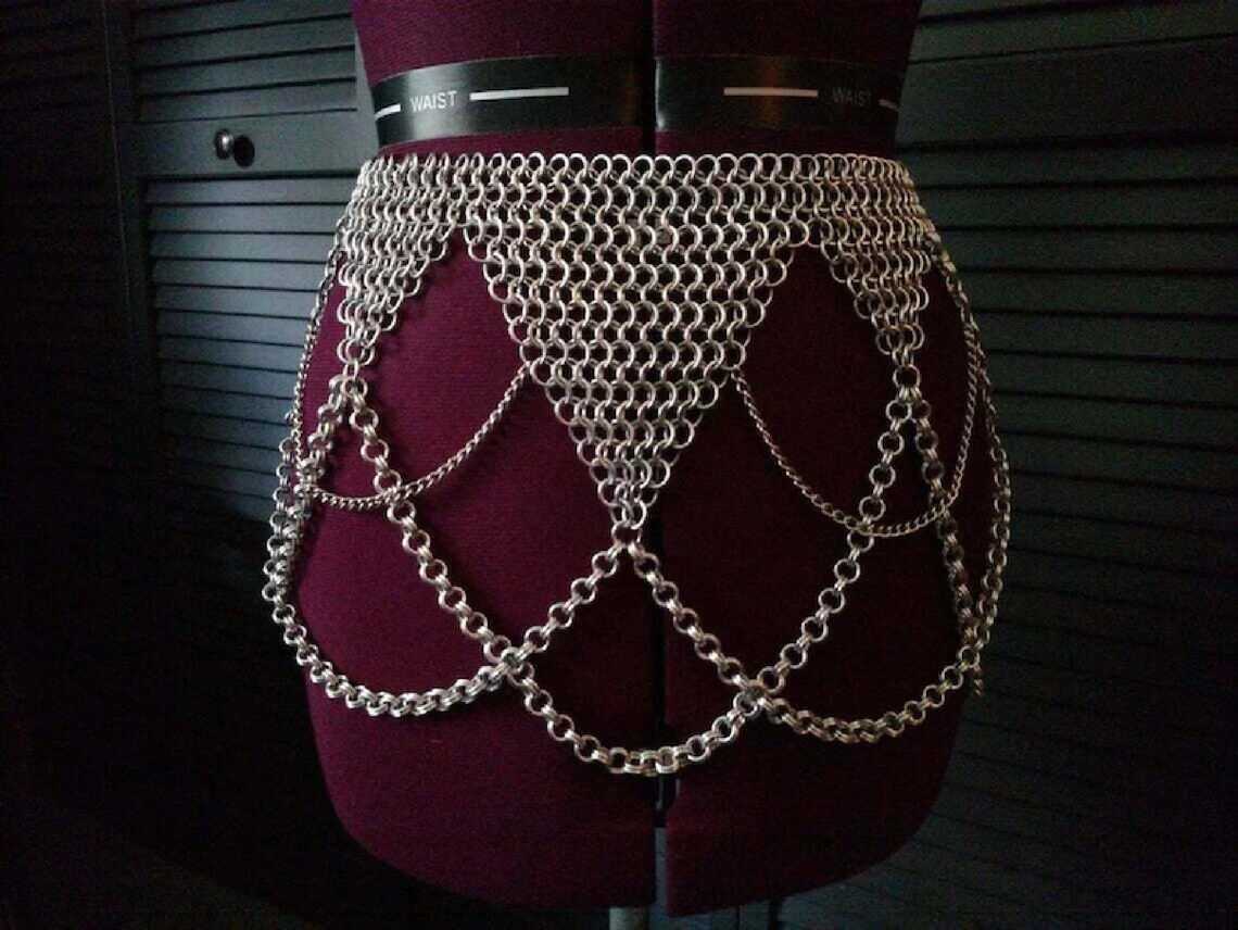 Chainmail Swim Skirt Chainmaille Ornamental Belt Chainmail - Etsy