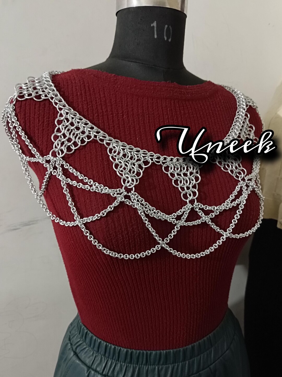 Chainmail Capelet, Bridal Topper Shrug, Shoulder Jewelry, Chainmaille ...