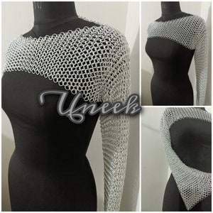 Aluminum Chainmail Shrug, Full Sleeves, Medieval Armour, Ren Faire ...