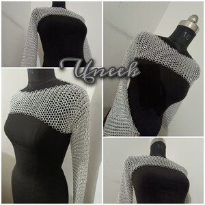 Aluminum Chainmail Shrug, Full Sleeves, Medieval Armour, Ren Faire ...