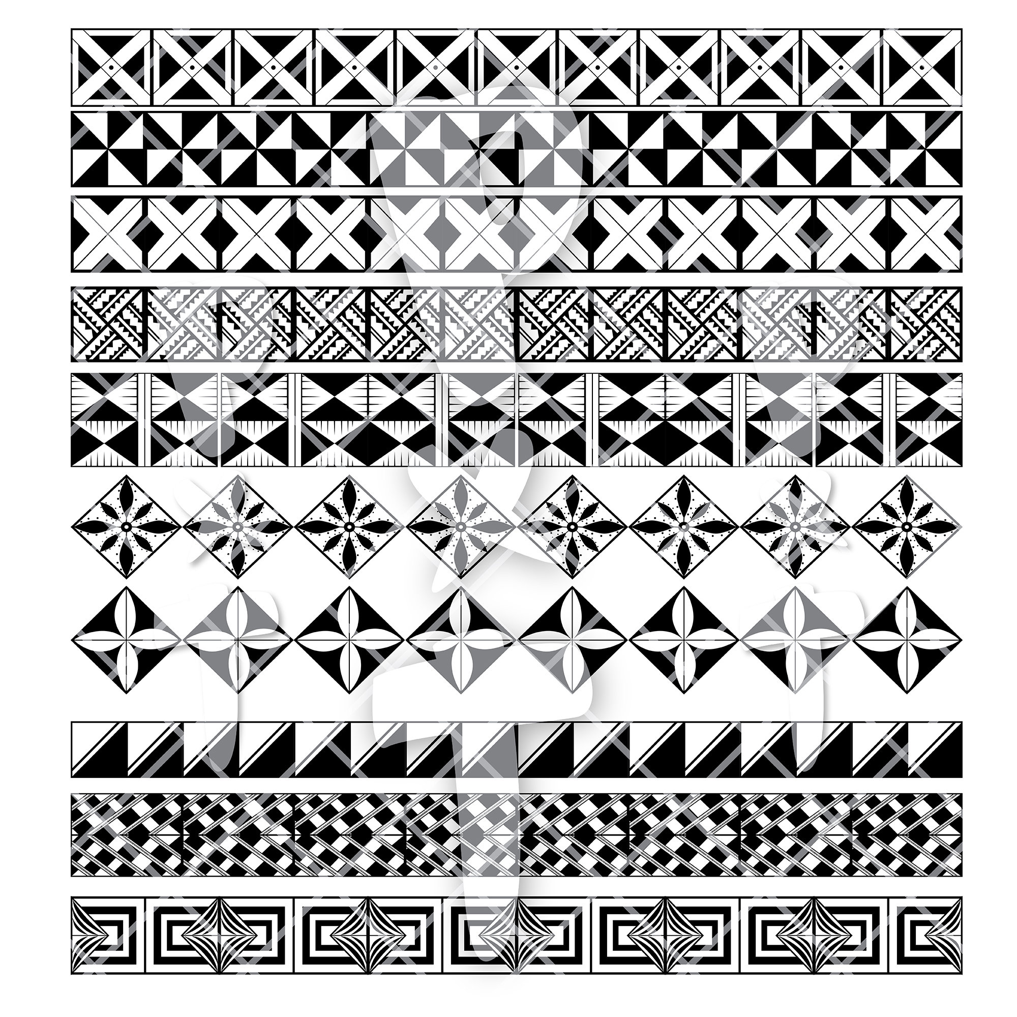 Niuean Hiapo Pattern Pack #1 - Etsy