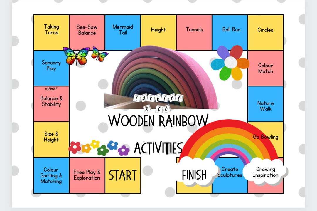 Wooden Rainbow Stacker - Ways to Play - Lesson/activity Plans - Etsy