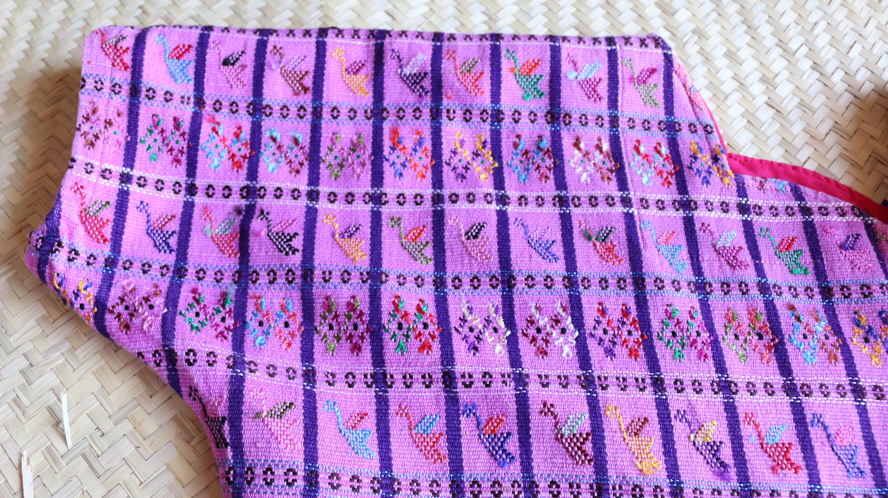 Mayan Wipil: Mexican Pink and White Guipil From San Lucas Toliman ...