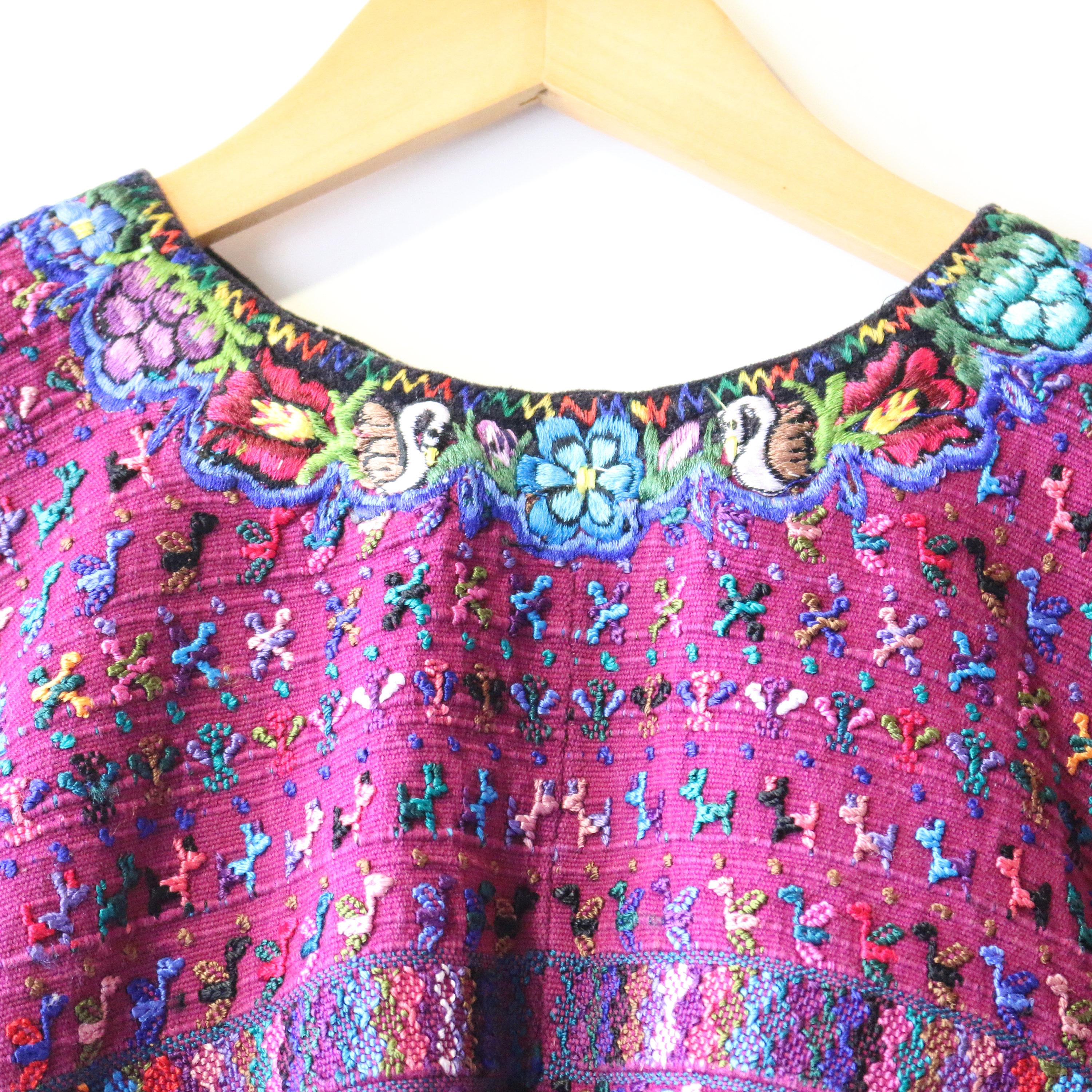 Mayan Wipil: Mexican Pink and White Guipil From San Lucas Toliman ...