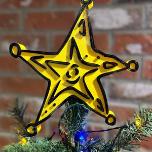 3D Printed Grinch Star Christmas Tree Topper - the Original - Etsy