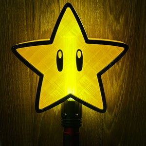 3D Printed Super Mario Star Christmas Tree Topper - Etsy