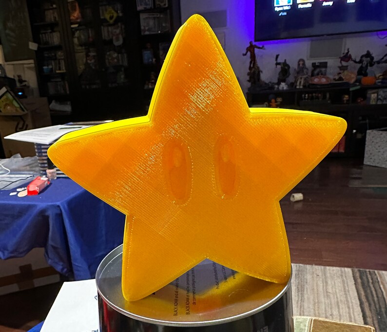 3D Printed Super Mario Star Christmas Tree Topper - Etsy