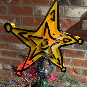 3D Printed Grinch Star Christmas Tree Topper - the Original - Etsy