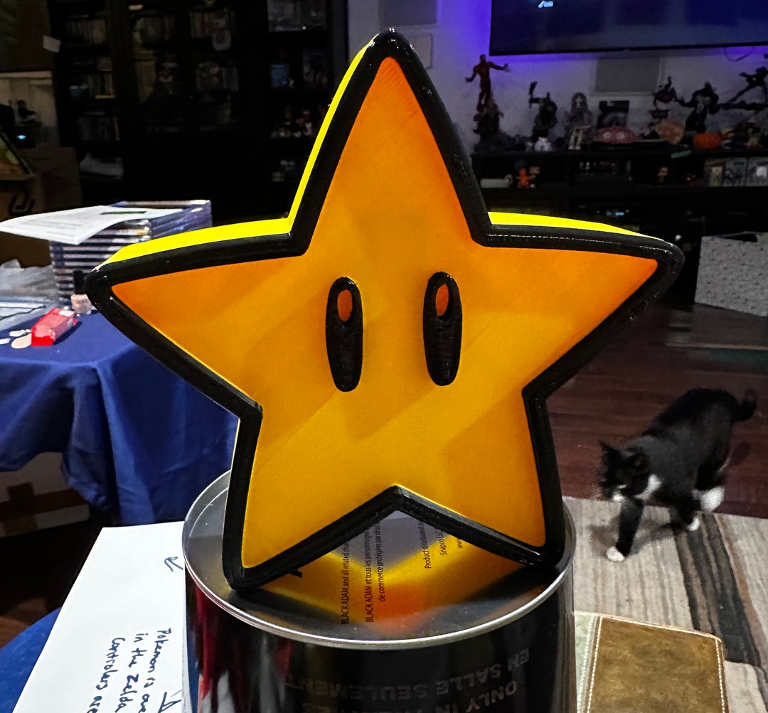 3D Printed Super Mario Star Christmas Tree Topper - Etsy UK