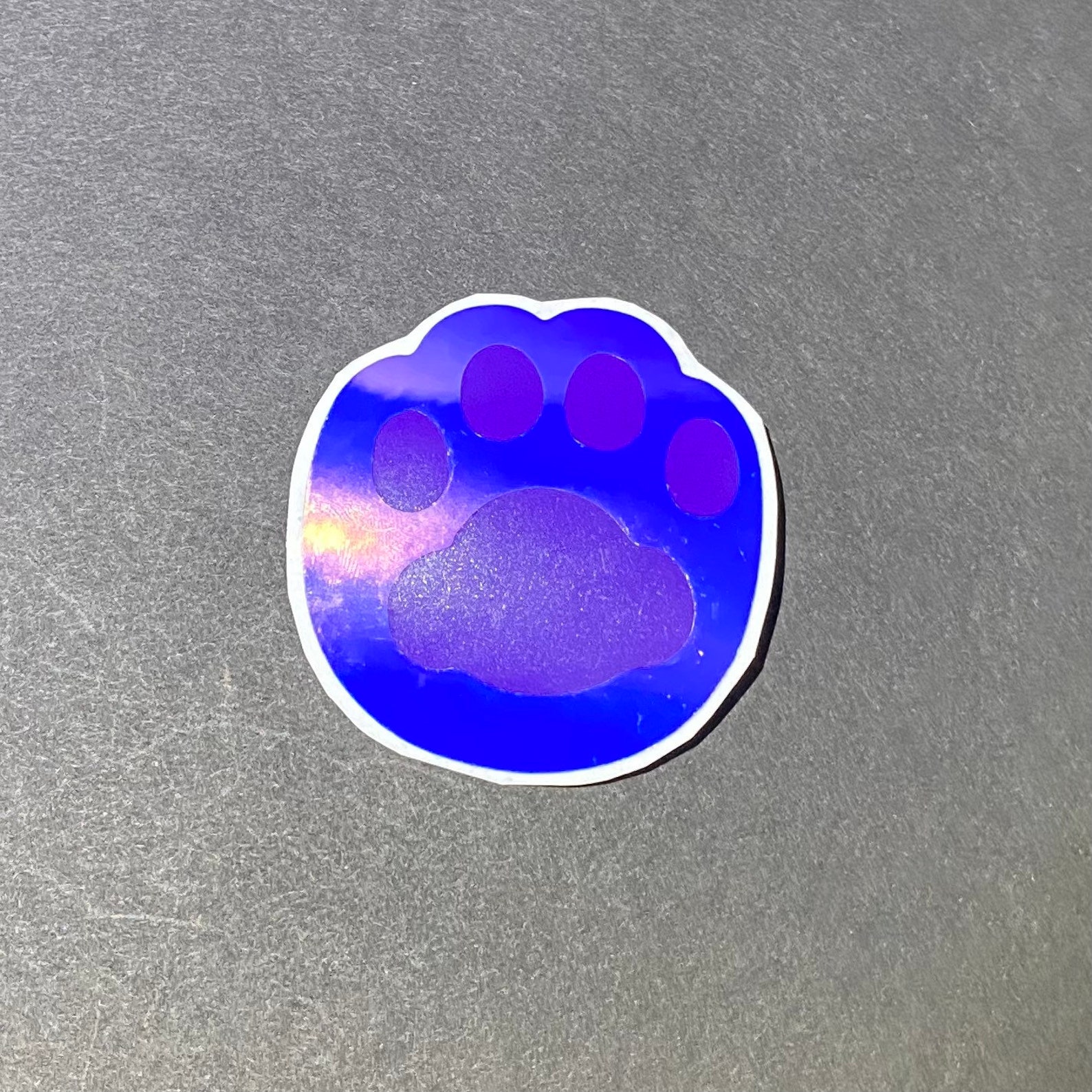 Holographic Cat Paw Print Stickers | Etsy