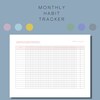 Monthly Habit Tracker Printable | Goal Setting | Goal Planner | Habit ...