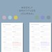 Weekly Gratitude Journal Printable | Daily Mental Health Check in ...