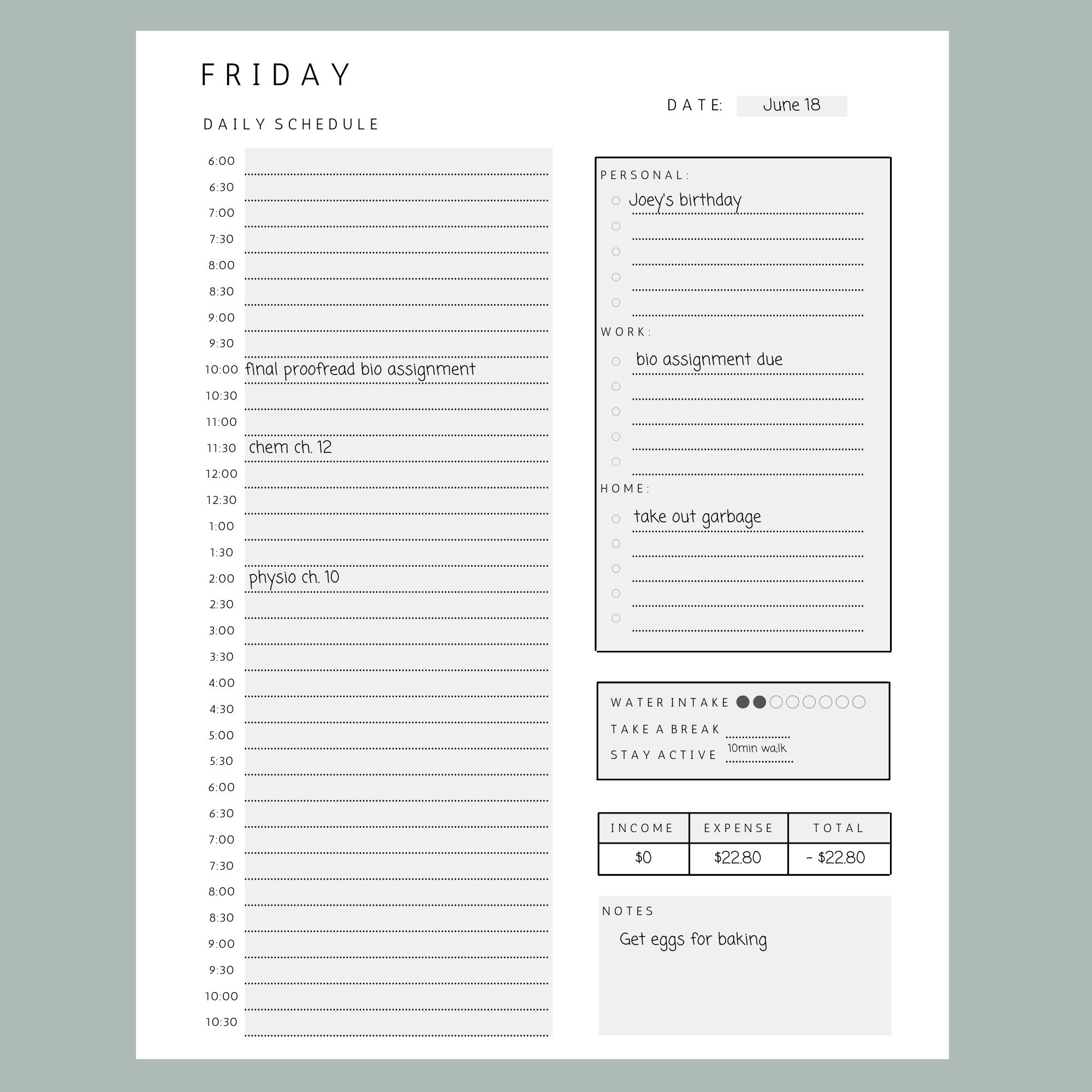 Half Hour 30 Minute Daily Planner Printable To Do List Etsy Half Hour 30 Minute Daily Planner Printable To Do List Etsy