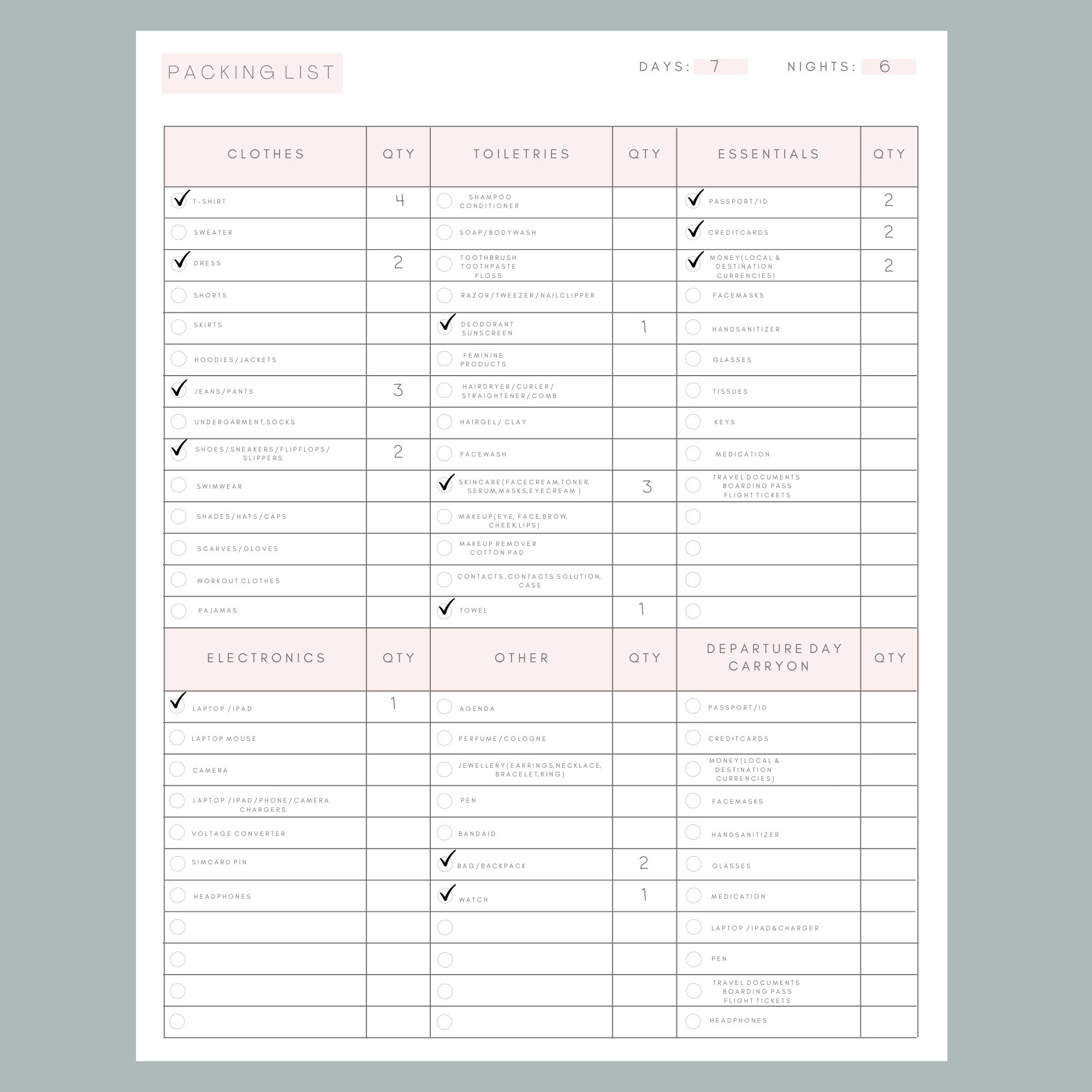 Travel Planner Printable | Daily Travel Itinerary Template | Ultimate ...