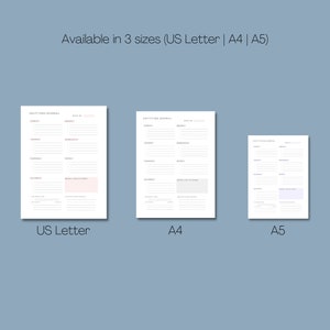Weekly Gratitude Journal Printable | Daily Mental Health Check in ...