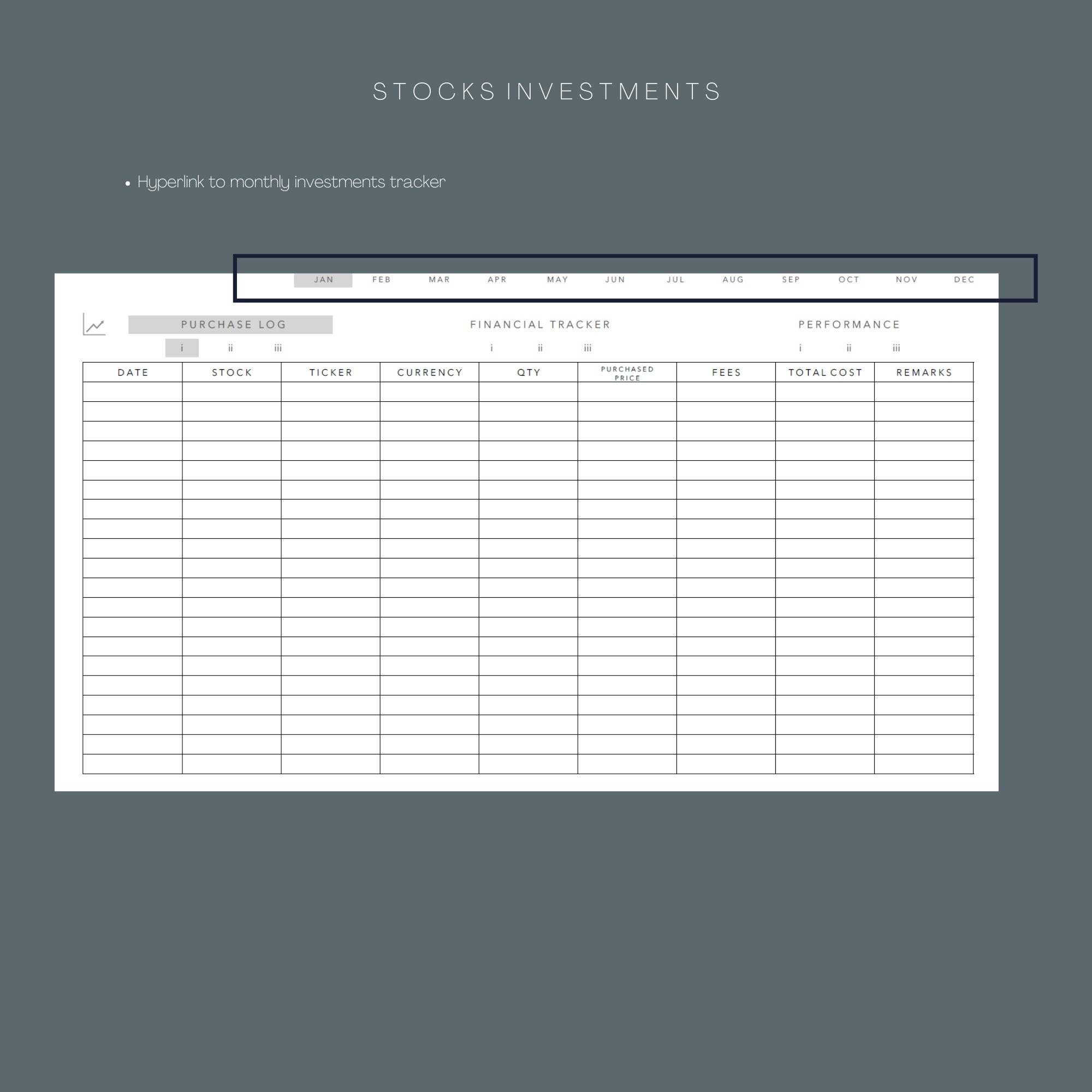 DIGITAL iPad Stock Portfolio Tracker | Stock Investment | Investment ...