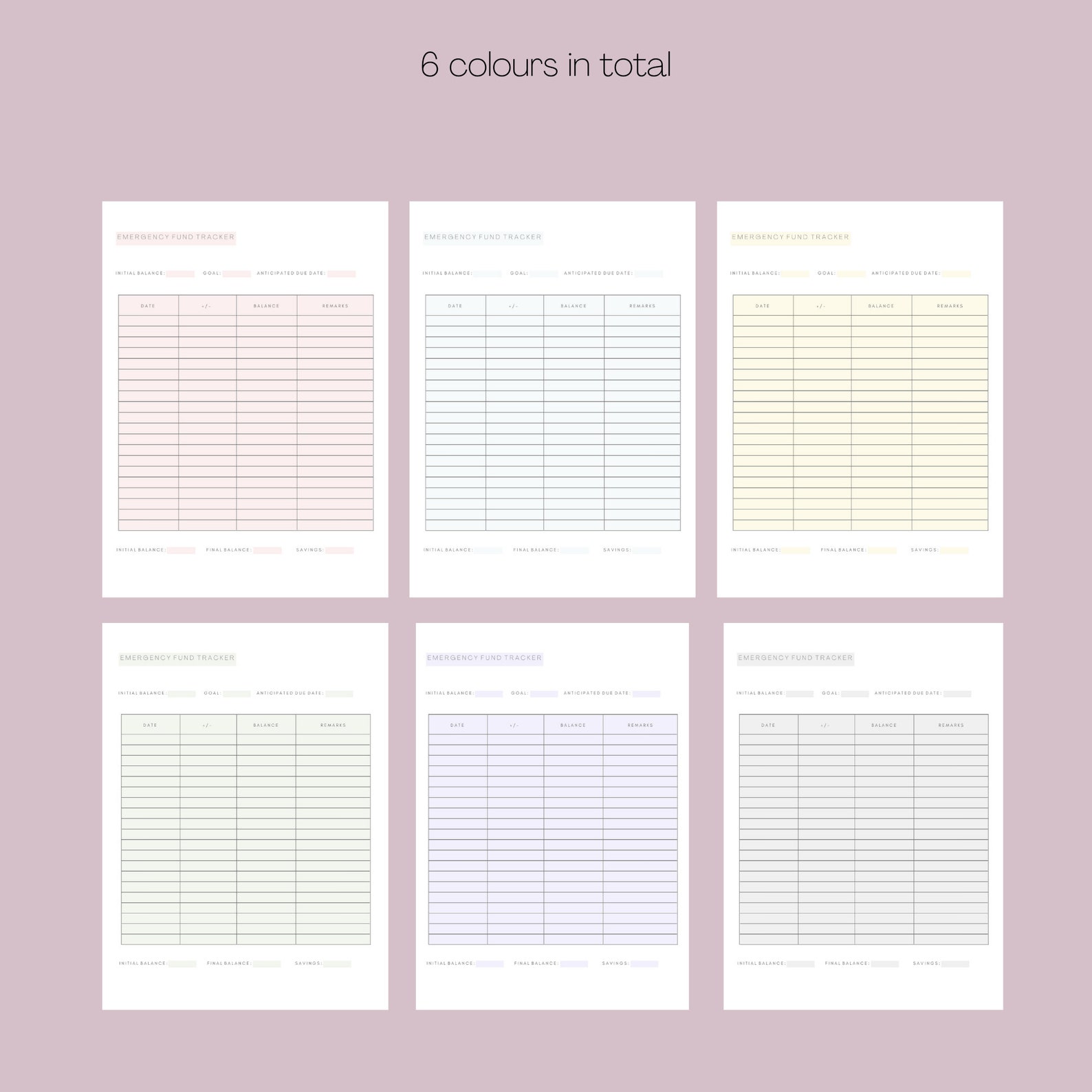 Emergency Fund Tracker Printable | Budget Financial Planner | Saving ...