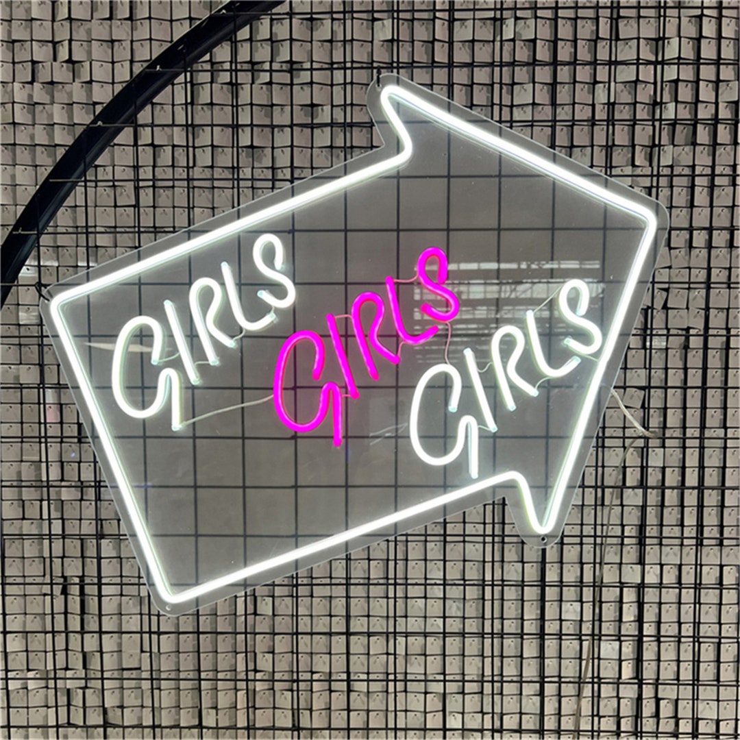 61x51cm Girls LED Neon Lights Sign Board Acrylic Party Wedding Event ...