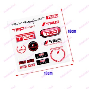 Small Reflective Decal Sticker Set Window Vinyl Fit Auto for JDM TRD ...