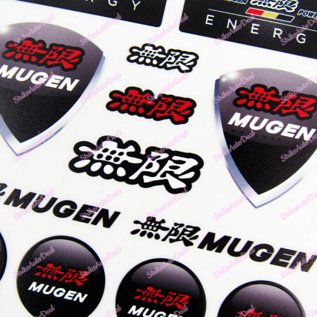 For JDM Mugen Power Mugen Sport Reflective Car Door Window Vinyl Decal ...