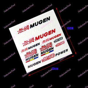 For Small 11pcs Mugen Power Small Reflective Decal Sticker Window Vinyl ...