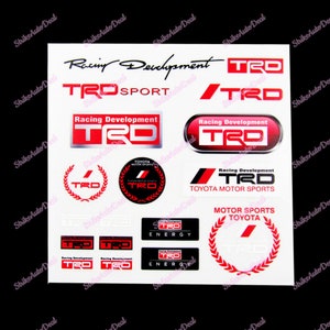 Small Reflective Decal Sticker Set Window Vinyl Fit Auto for JDM TRD ...