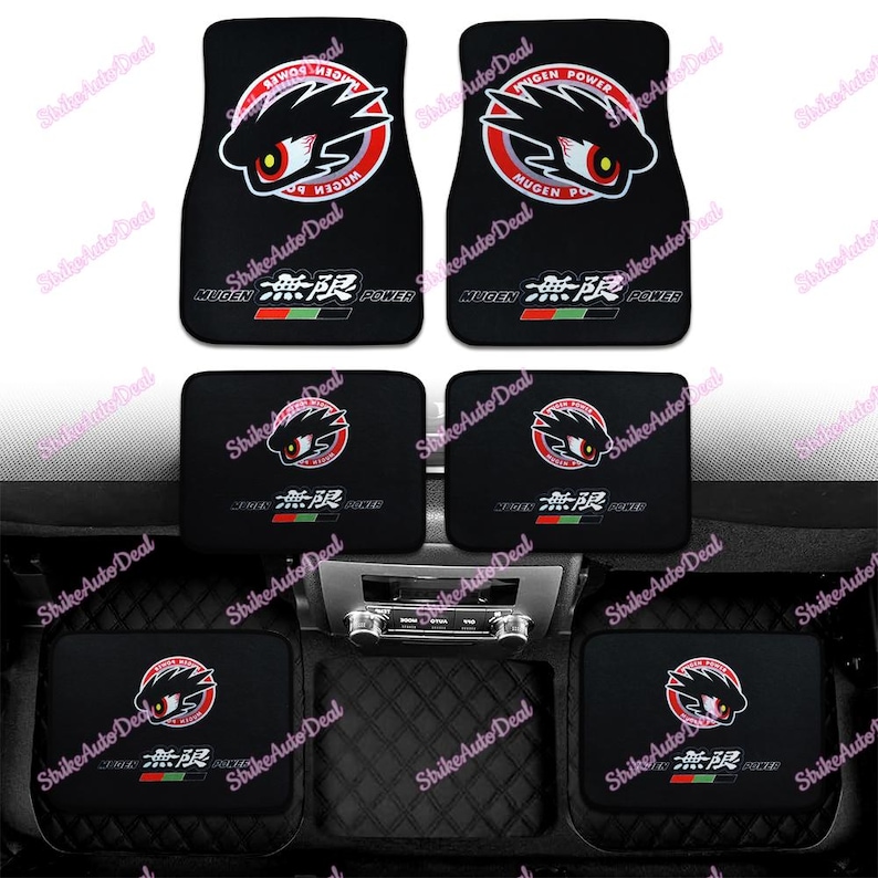 New 4pcs JDM Style Racing Fabric Floor Mats Interior Carpets Universal ...