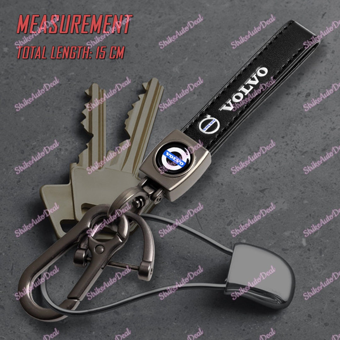 2pcs Keychain Lanyard Quick Release Key Chain Leather Stainless Steel ...