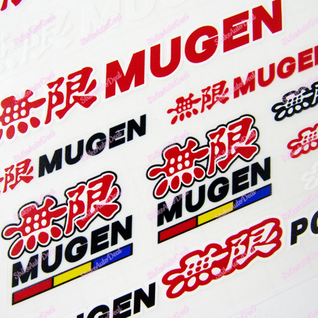 For Small 11pcs Mugen Power Small Reflective Decal Sticker Window Vinyl ...